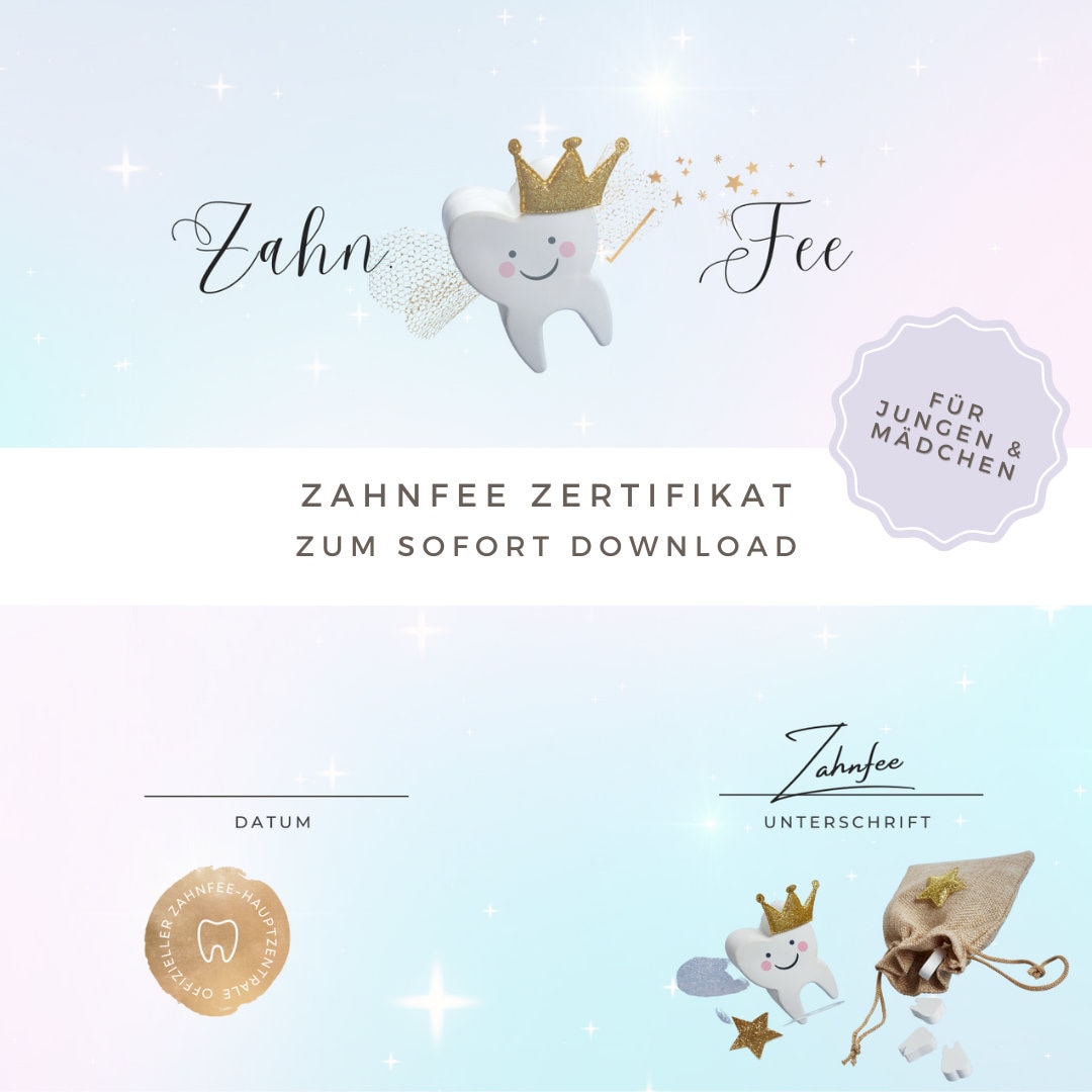 Zahnfee Zertifikat / Urkunde Zertifikat Certificate "Zahnfee" / Post ...