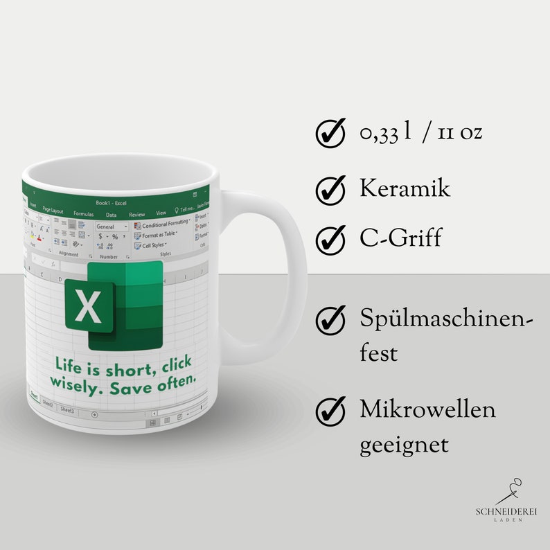 Funny Excel Mug, Gift Idea for Employee, Accounting, Boss, Friend ...