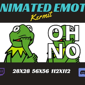 Twitch Emote Animated / Kermit / OH NO / Scary / Meme / GIF / Discord ...