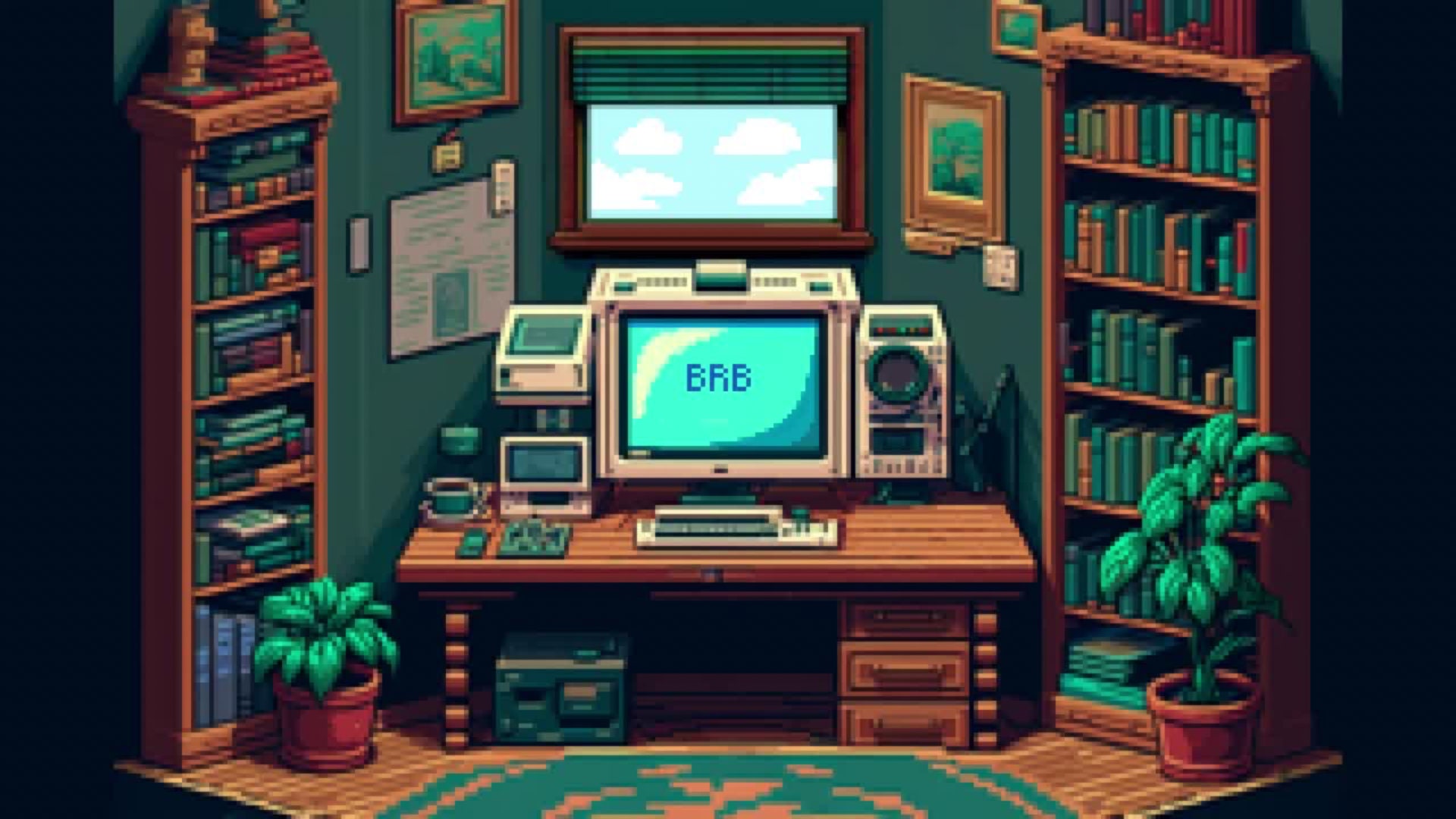 80s Room Pixel Art / Twitch / Stream Screen Overlay / Banner / Ending ...