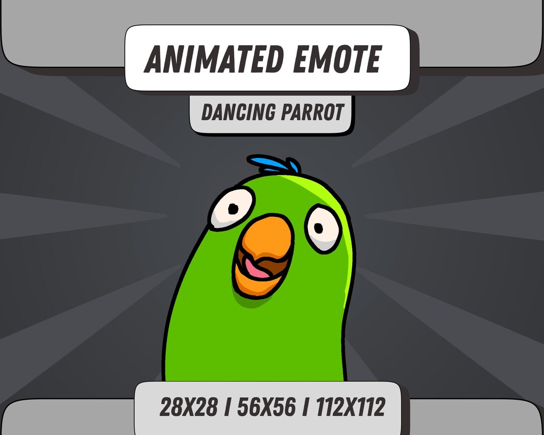 Twitch Emote Animated / Crazy Parrot / Dancing / Good Vibe / Meme / GIF ...