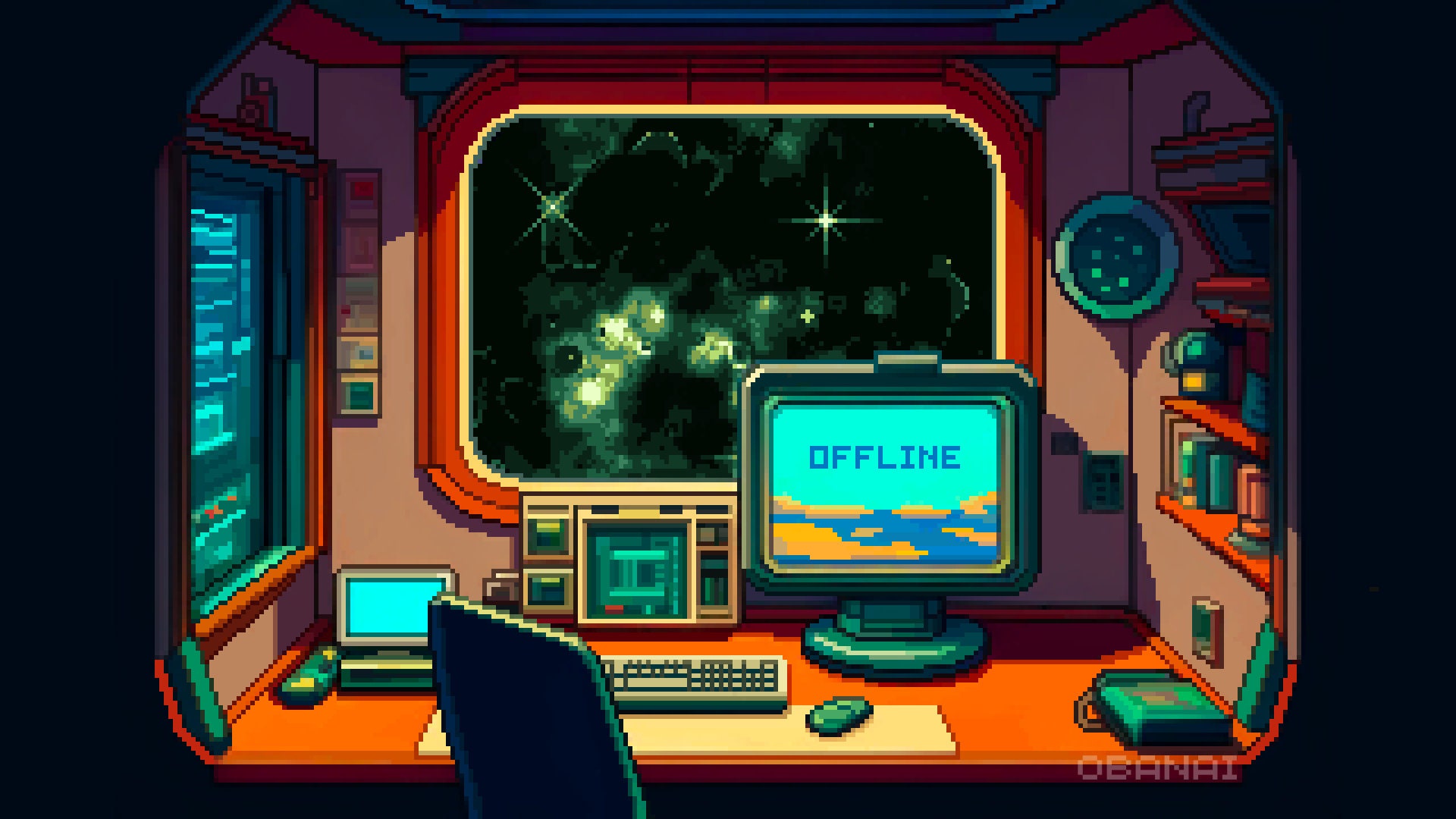 Twitch Animated Screens / Stream / Spaceship / Pixelart / Ending ...