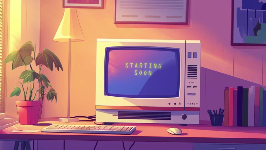 Animated Retro Twitch Overlay: 80s Computer Stream Screens - Etsy