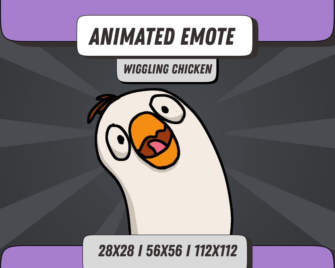 Twitch Animated Emote / Chicken / Wiggling / Wiggle / Meme / GIF ...