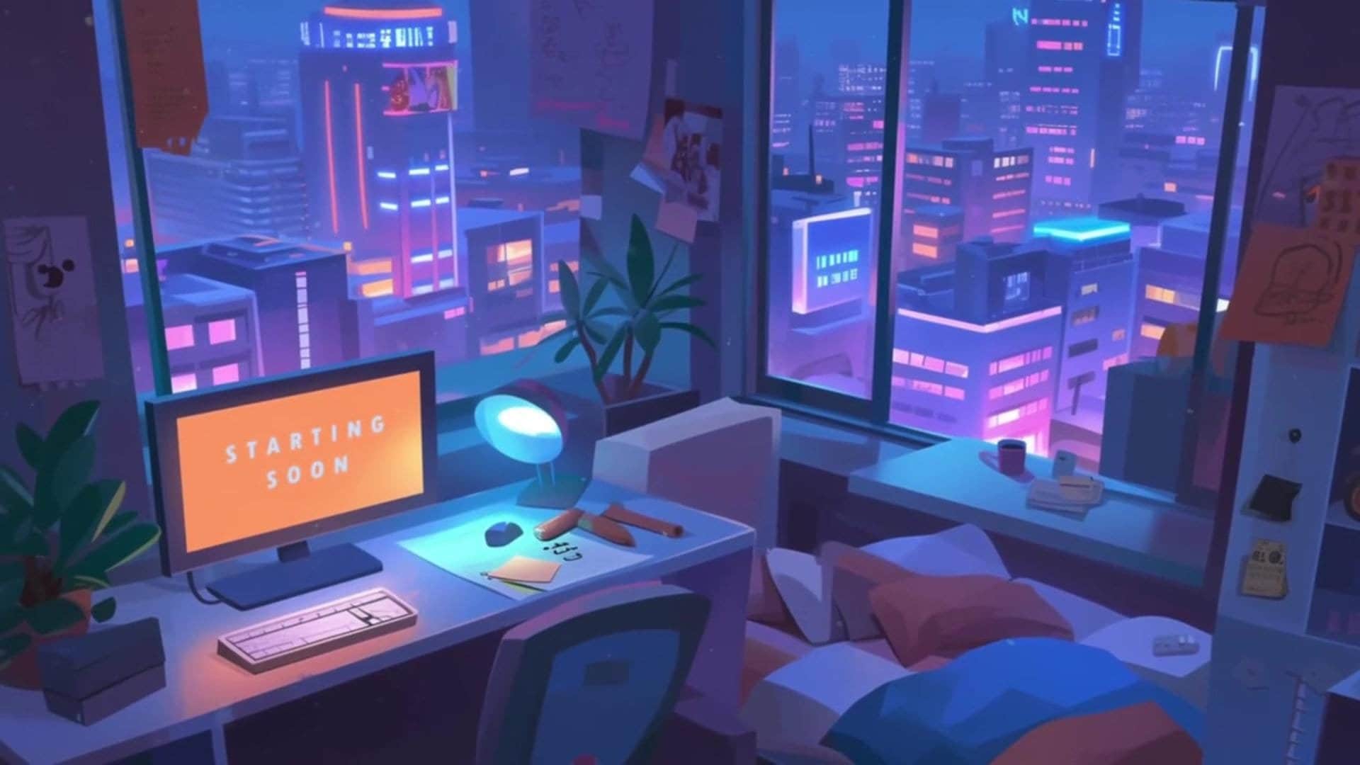 Twitch Screen Animated Loop / Cyberpunk / Starting Soon / Stream Ending ...