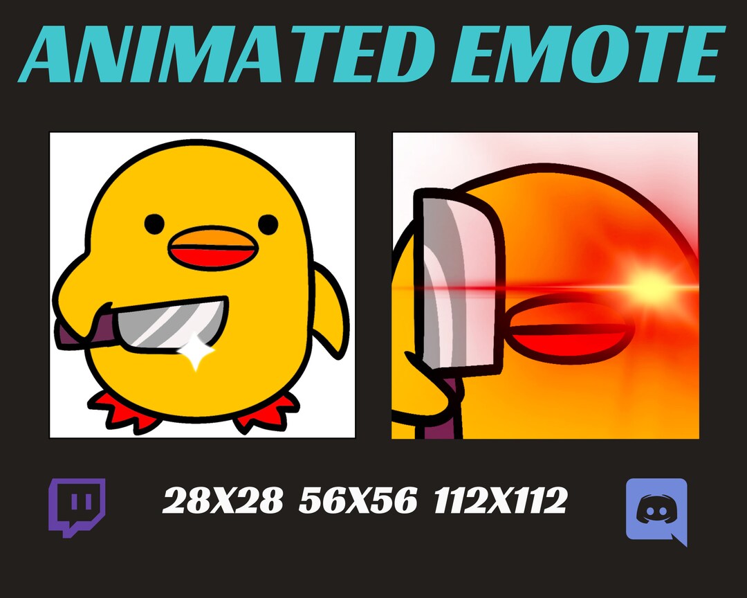 Twitch Emote Animated / Knife / Duck / Angry / Meme / GIF / Discord ...
