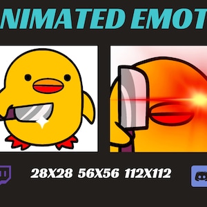 Twitch Emote Animated / Knife / Duck / Angry / Meme / GIF / Discord ...