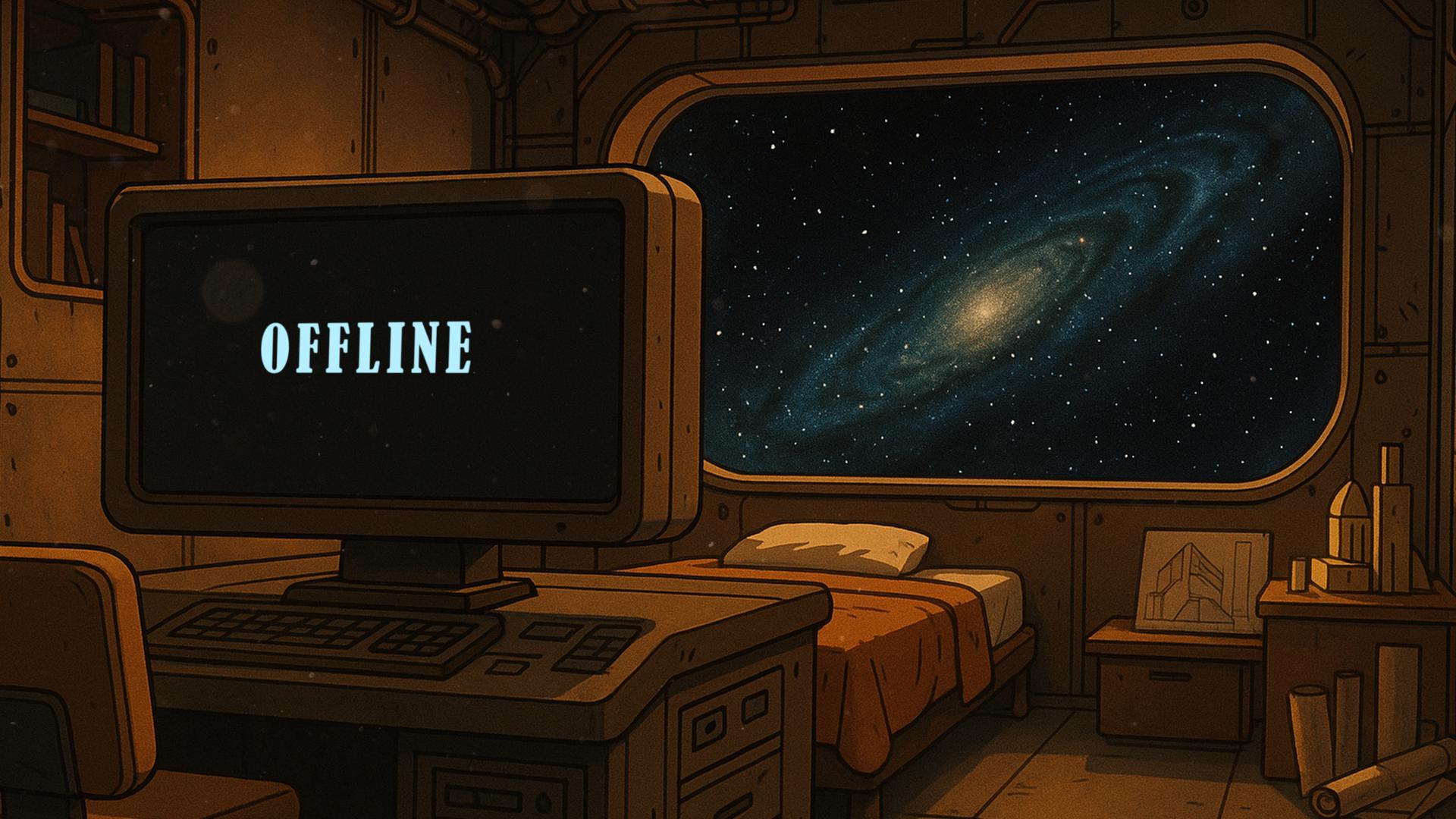 Animated Spaceship Twitch Screens: Anime Stream Overlay (MP4, PNG) - Etsy