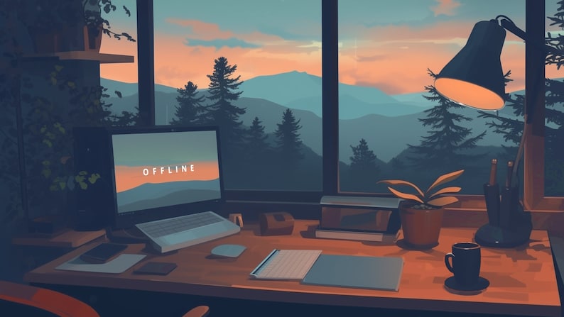 Twitch Overlay Loop Animated / Lofi and Chill / Banners / Starting Soon ...