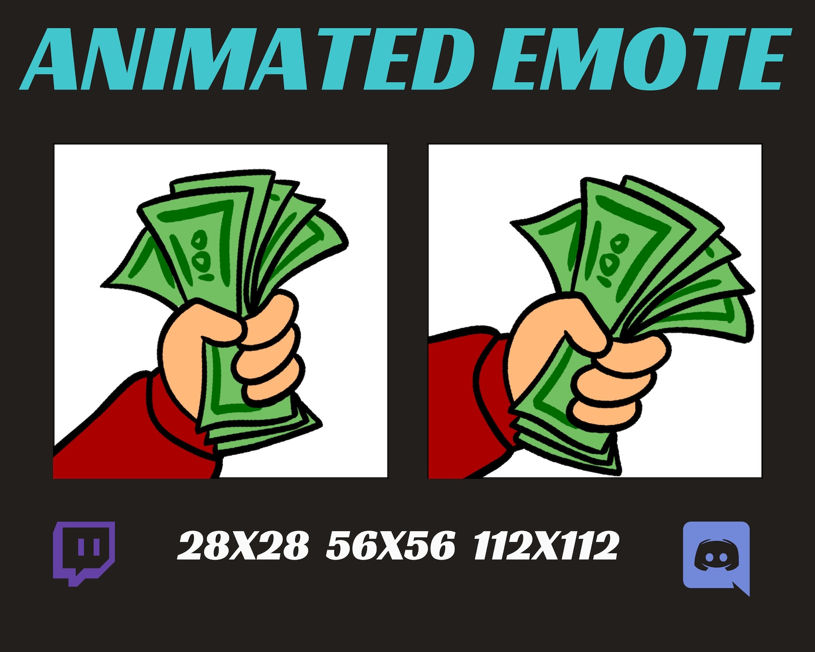 Twitch Emote Animated / Fry / Dollars / Money / Meme / GIF / Discord ...