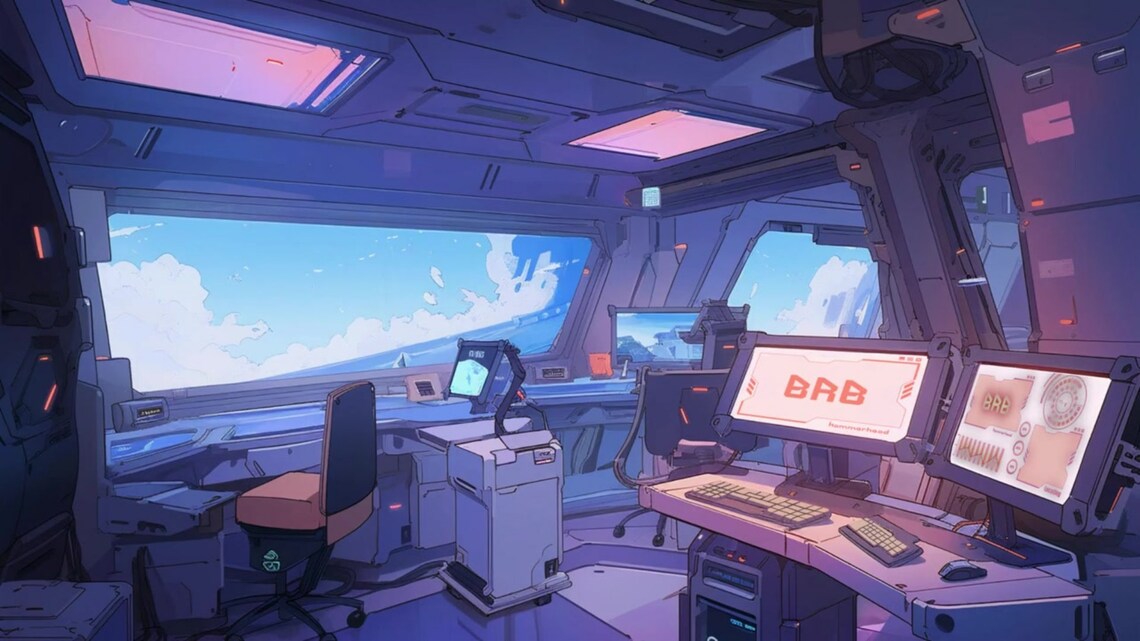 Animated Twitch Overlay: Cowboy Bebop Spaceship Stream Screens (MP4/PNG ...