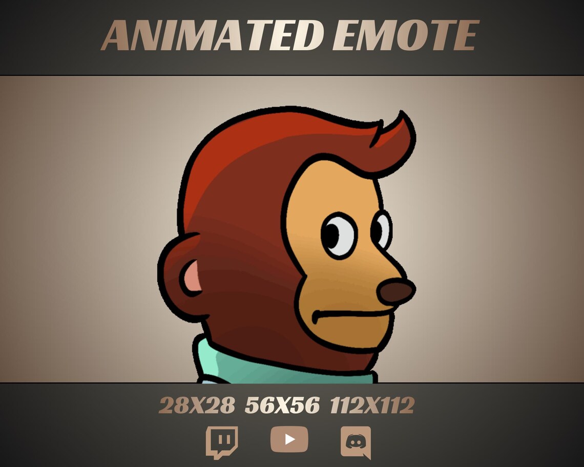 Twitch Side Eye Monkey Animated Emote - Etsy