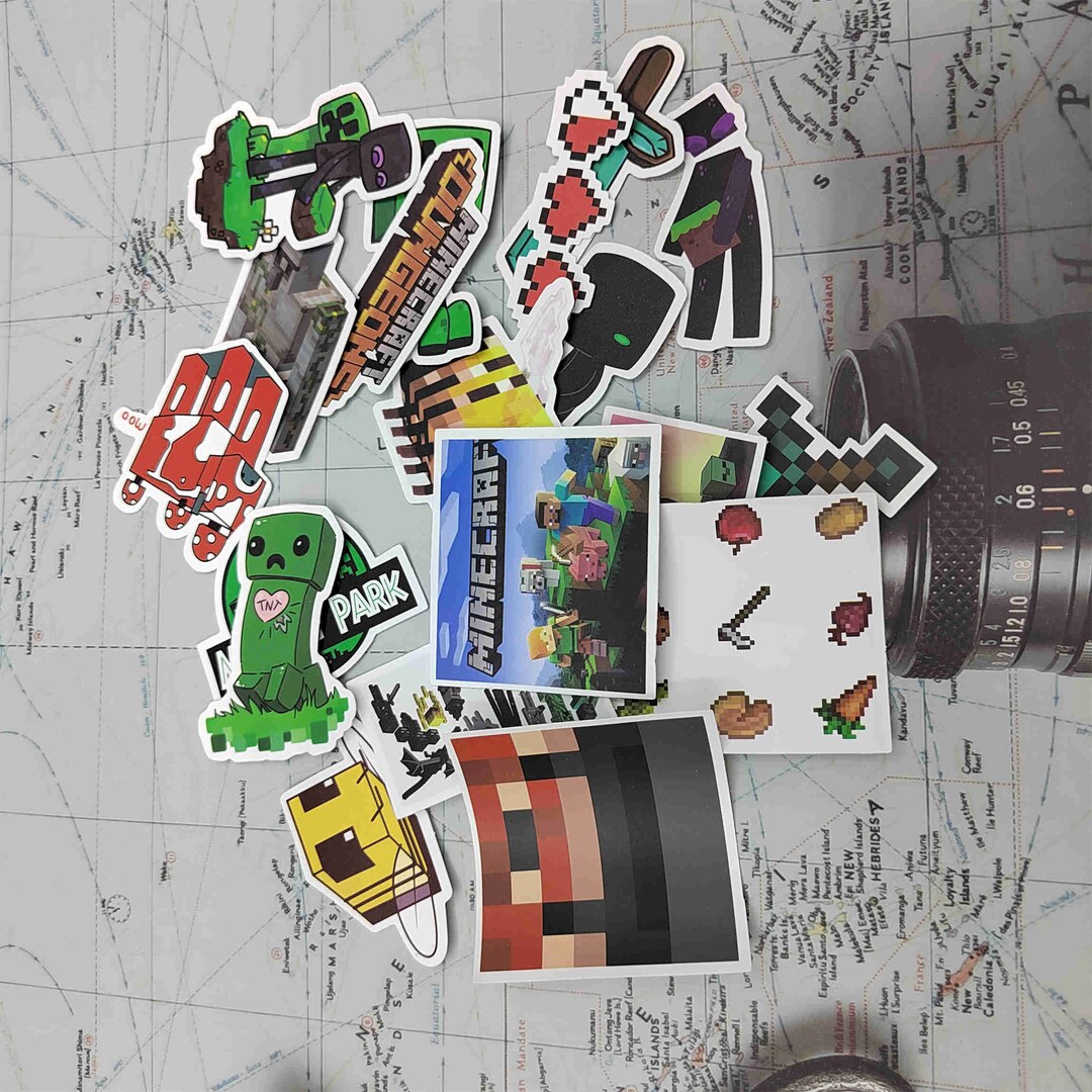 50 Game Minecraft Stickers Waterproof Sticker Decal Laptop - Etsy