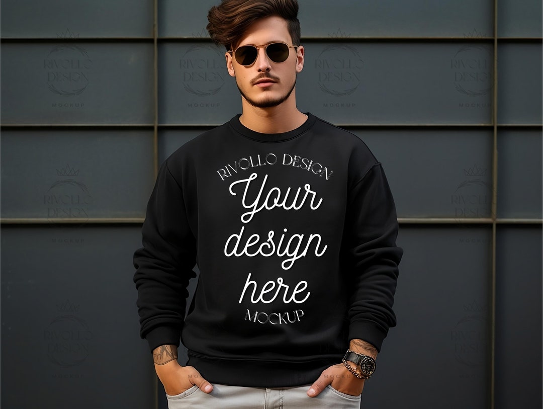 Gildan 18000 Mockup Men Male Model Mockup Sweater Mockup - Etsy