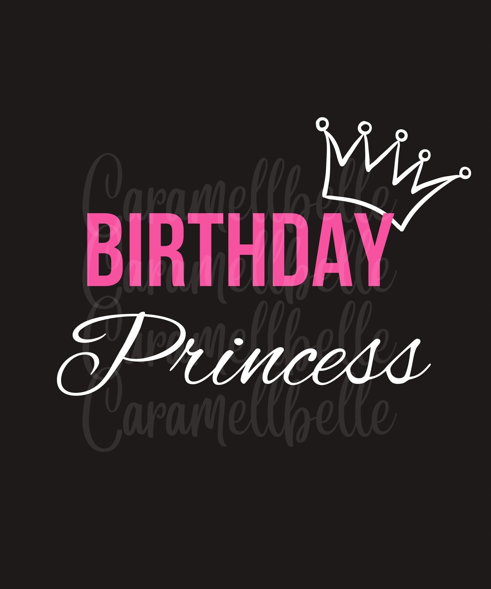 Birthday Princess PNG SVG, - Etsy