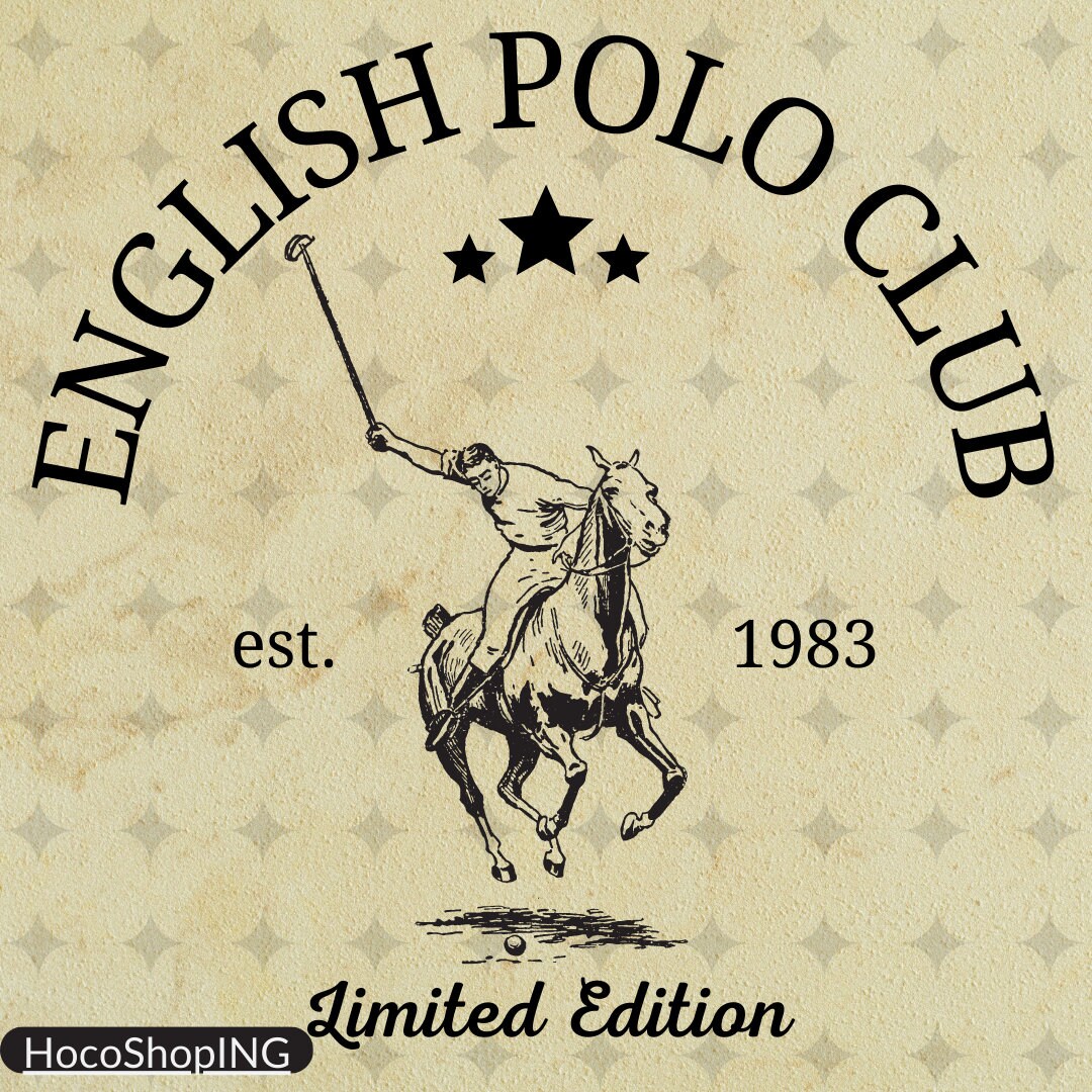 1983 Vintage Svg Cowboy Svg Png Digital File English Polo - Etsy