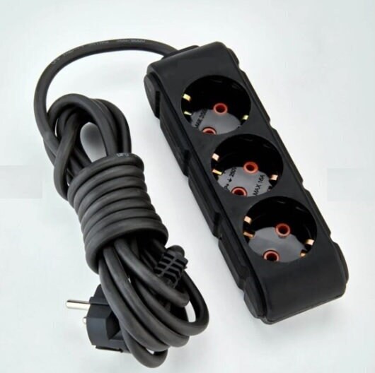 2 Meter Color Triple Grounded Wired Group Socket 2M - Etsy