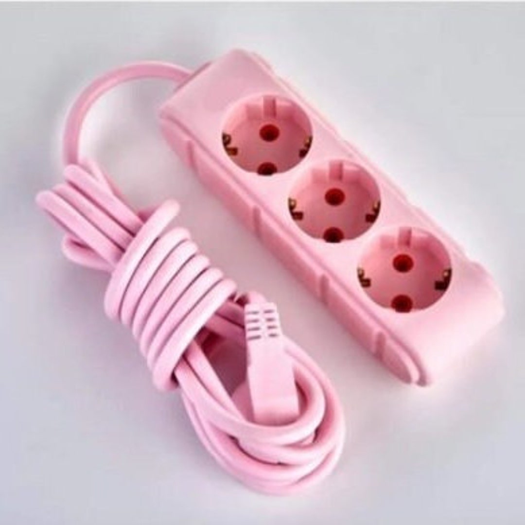 2 Meter Color Triple Grounded Wired Group Socket 2M - Etsy