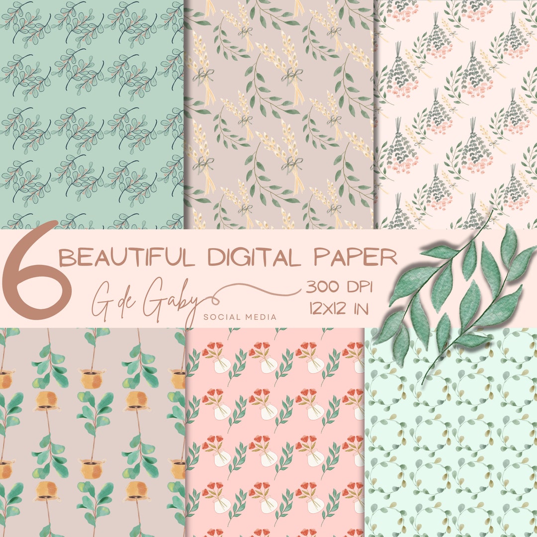 Instant Download Digital Paper/ Beautiful Design for Home Digital Paper ...