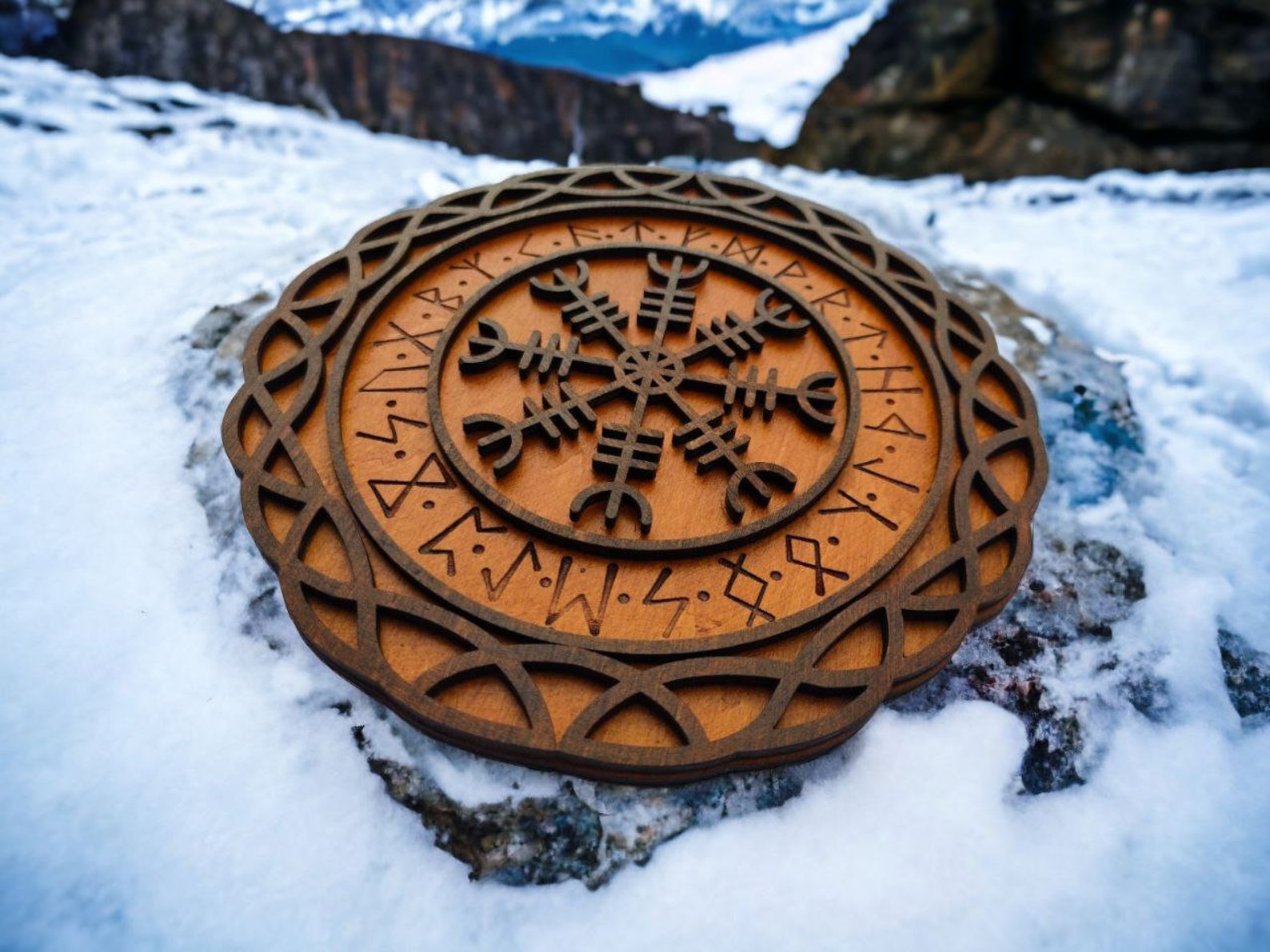 Nordic Helm of Awe - Laser Cut Viking SVG Decor - Ægishjálmur Norse ...