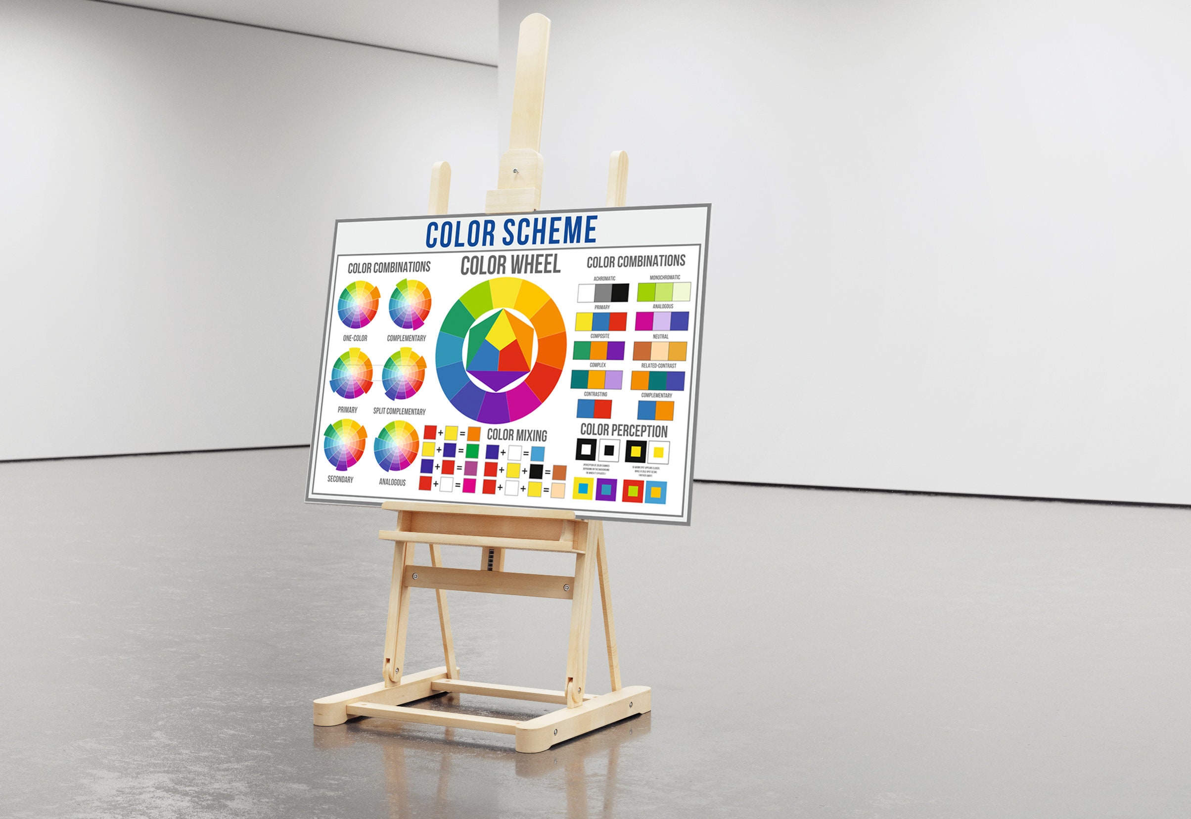 The Color Scheme Poster - Color Wheel Poster - Art Classroom Decor ...