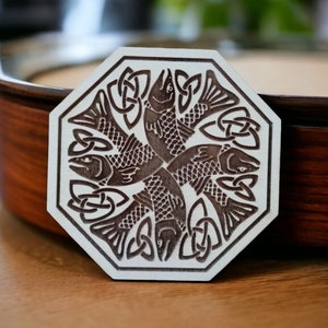 Celtic Fish Octagon Coaster, Viking SVG Laser-cut File for Home Décor ...