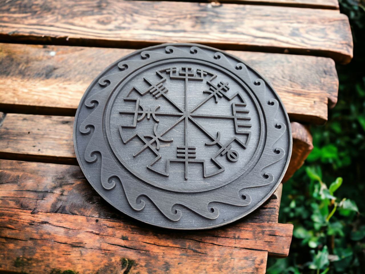 Viking Compass Svg Engraved Layered Home Art Laser Cut SVG Norse ...