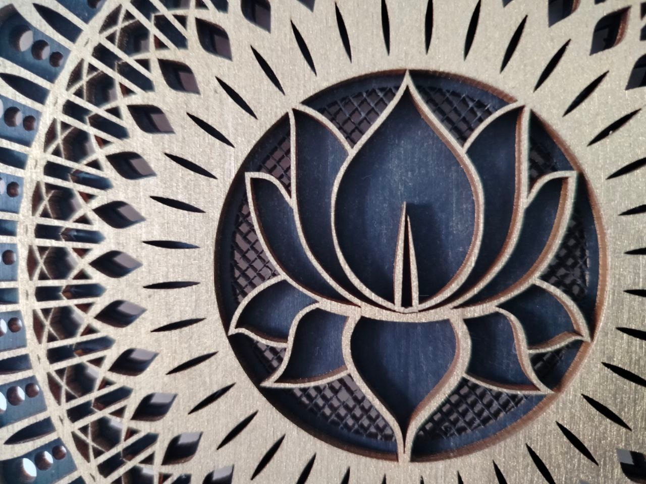Lotus Mandala Laser Cut File, Spiritual Laser Cut Art, Mandala SVG ...