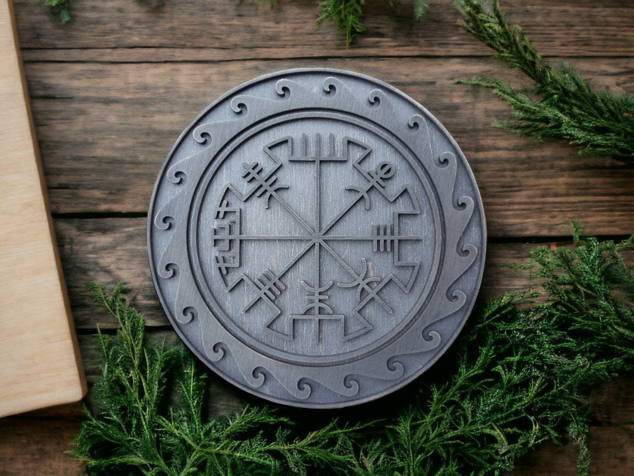 Viking Compass Svg Engraved Layered Home Art Laser Cut SVG Norse ...
