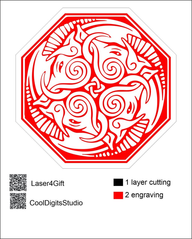 Wild Boar Laser Cut File for Coasters and Wall Art - Viking Svg ...