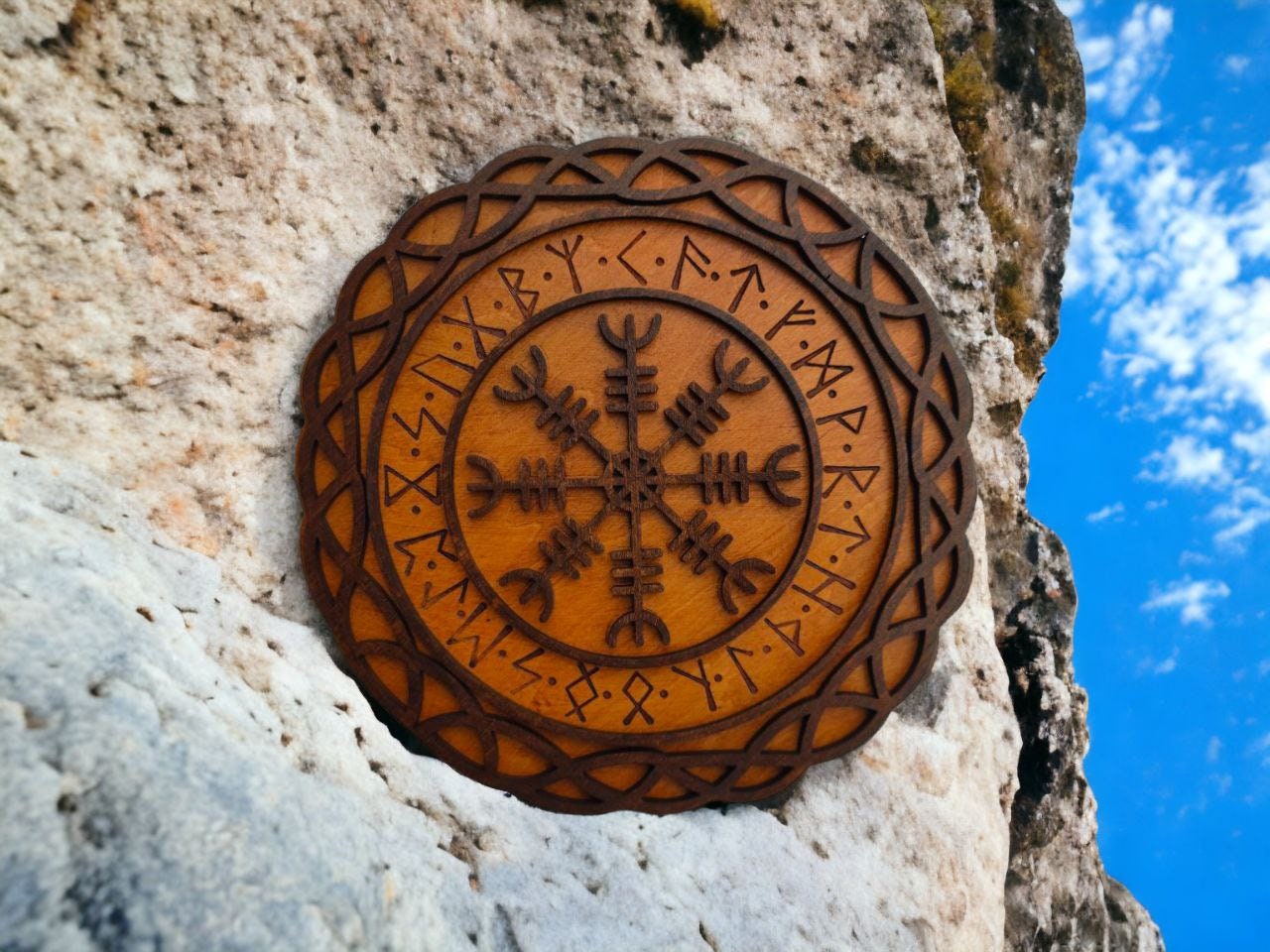 Nordic Helm of Awe Laser Cut Viking SVG Decor Ægishjálmur Norse ...