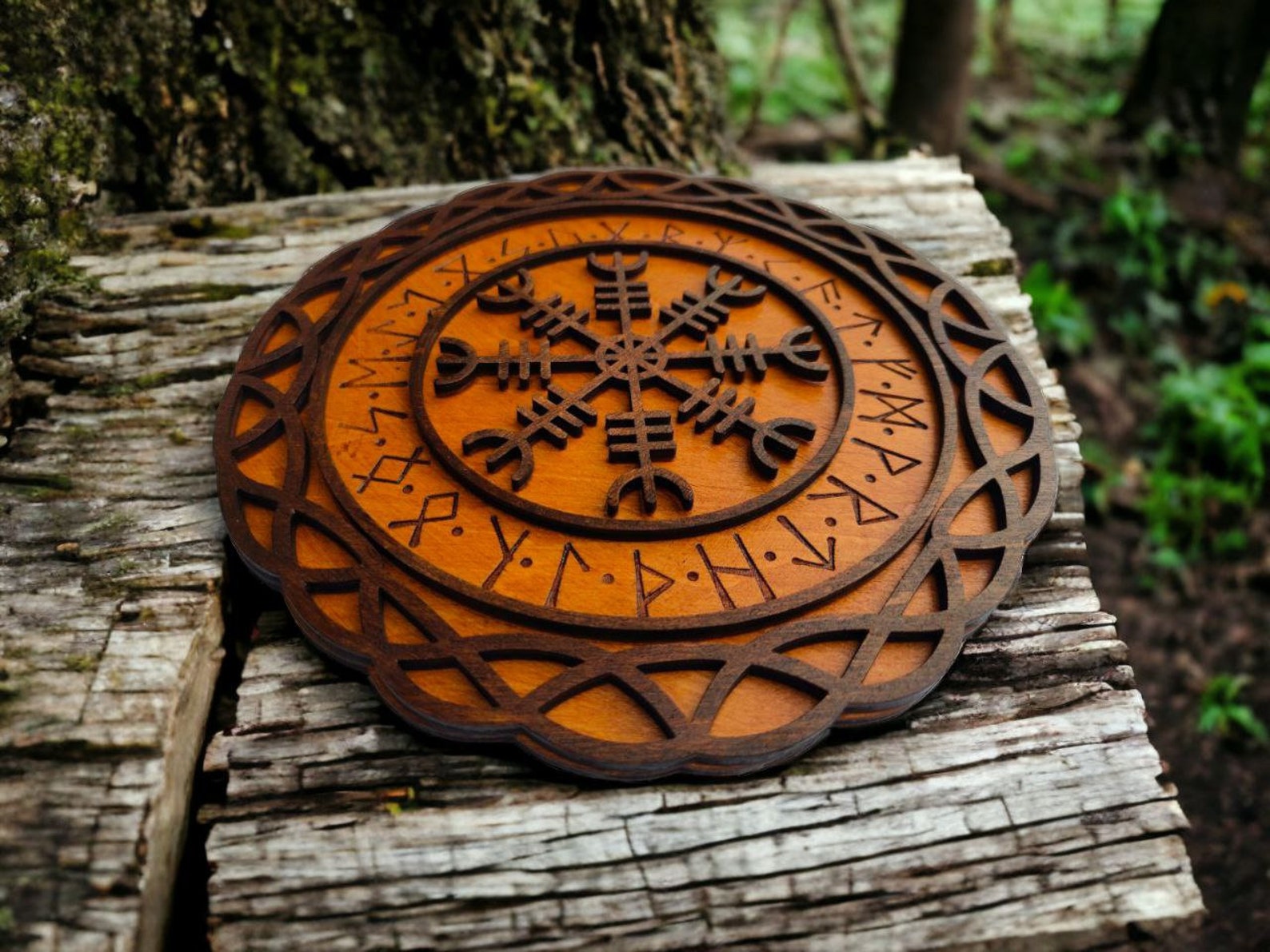 Nordic Helm of Awe - Laser Cut Viking SVG Decor - Ægishjálmur Norse ...