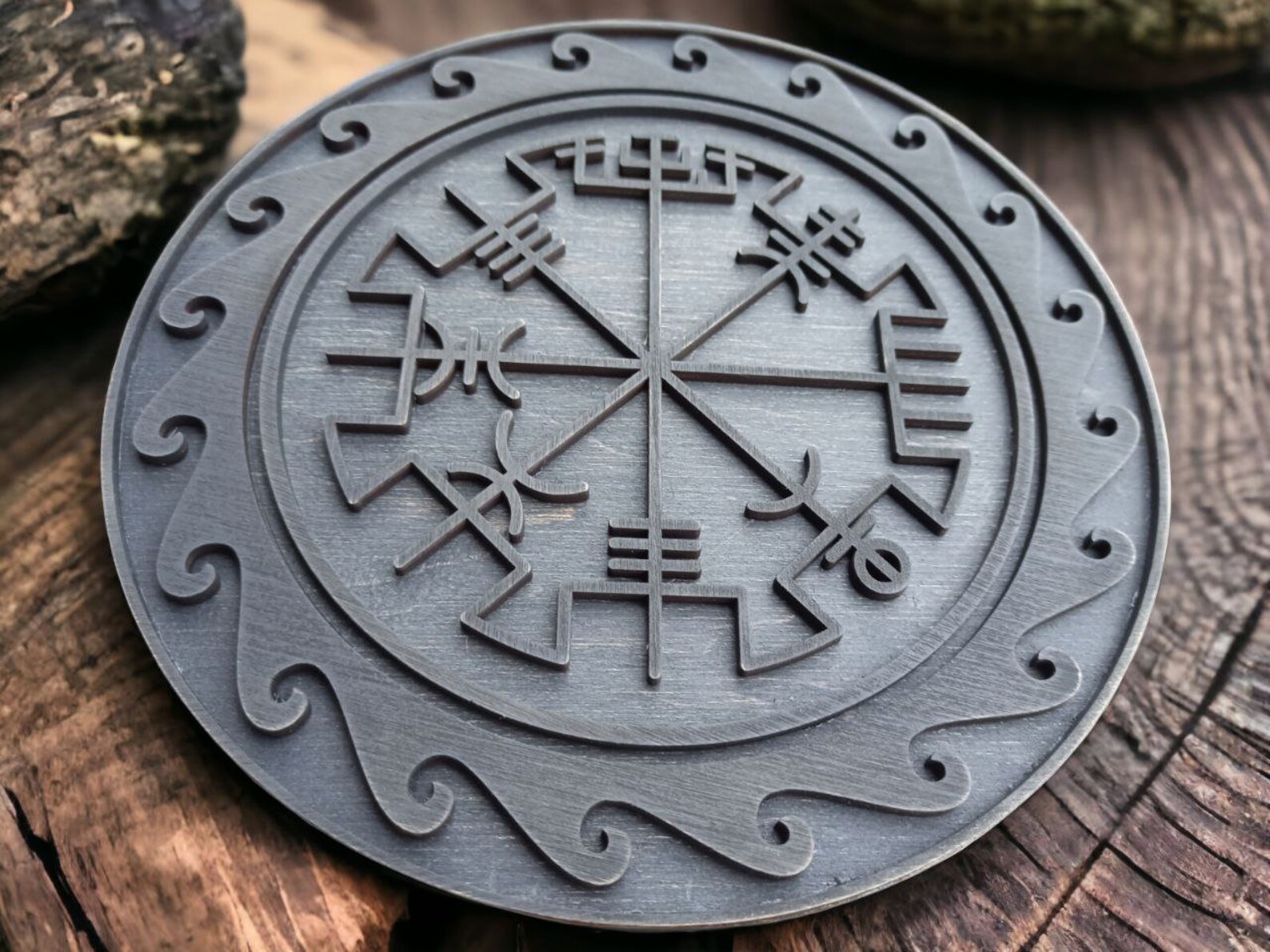 Viking Compass Svg Engraved Layered Home Art Laser Cut SVG Norse ...
