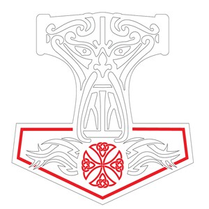 Viking Hammer SVG - Enchanted Mjolnir - Norse Mythology Digital ...