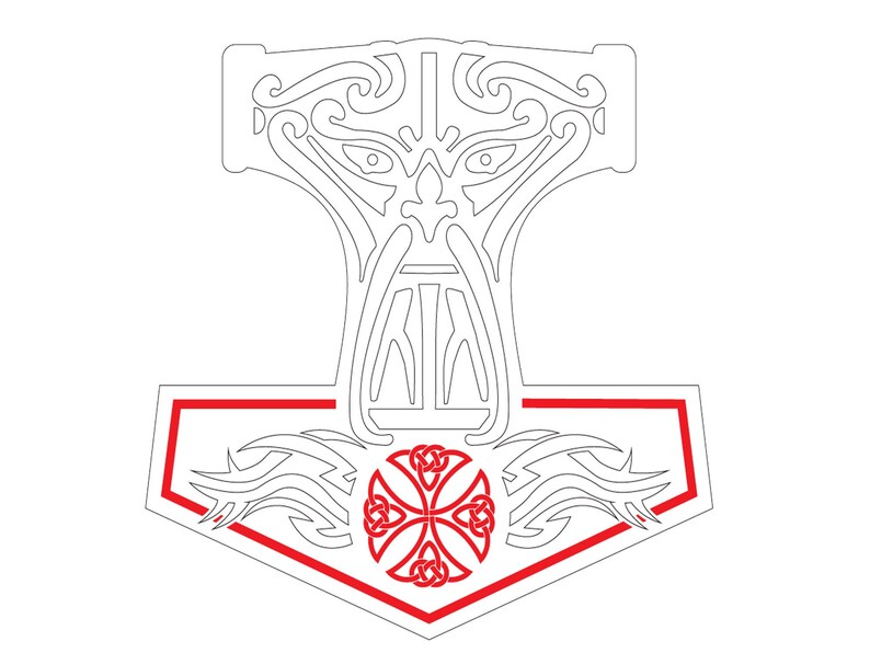 Viking Hammer SVG - Enchanted Mjolnir - Norse Mythology Digital ...