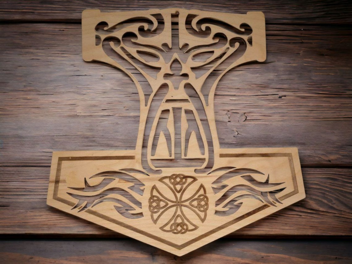 Viking Hammer SVG - Enchanted Mjolnir - Norse Mythology Digital ...