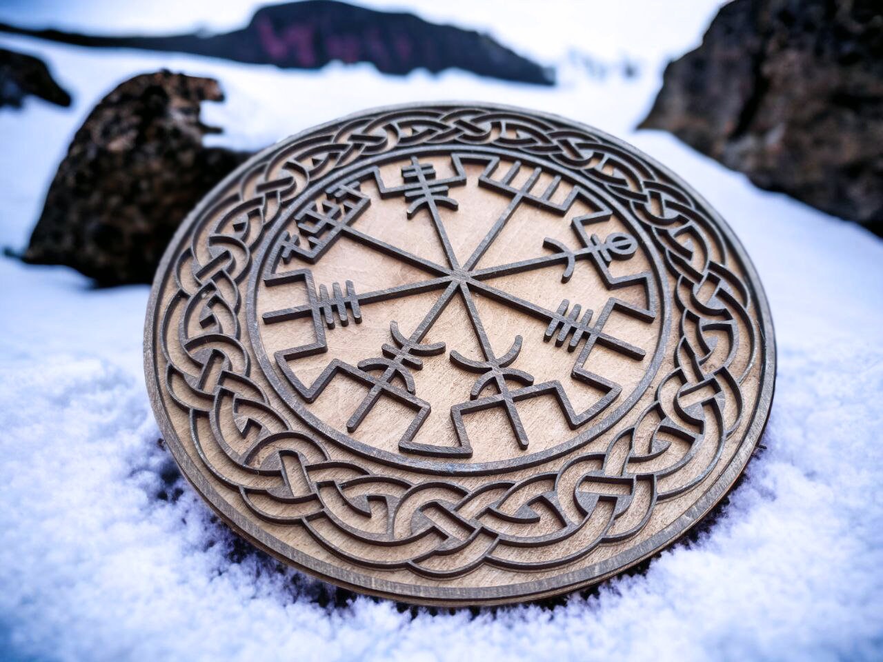 Viking Compass Wall Decor | Engraved Layered Home Art | Laser Cut SVG ...