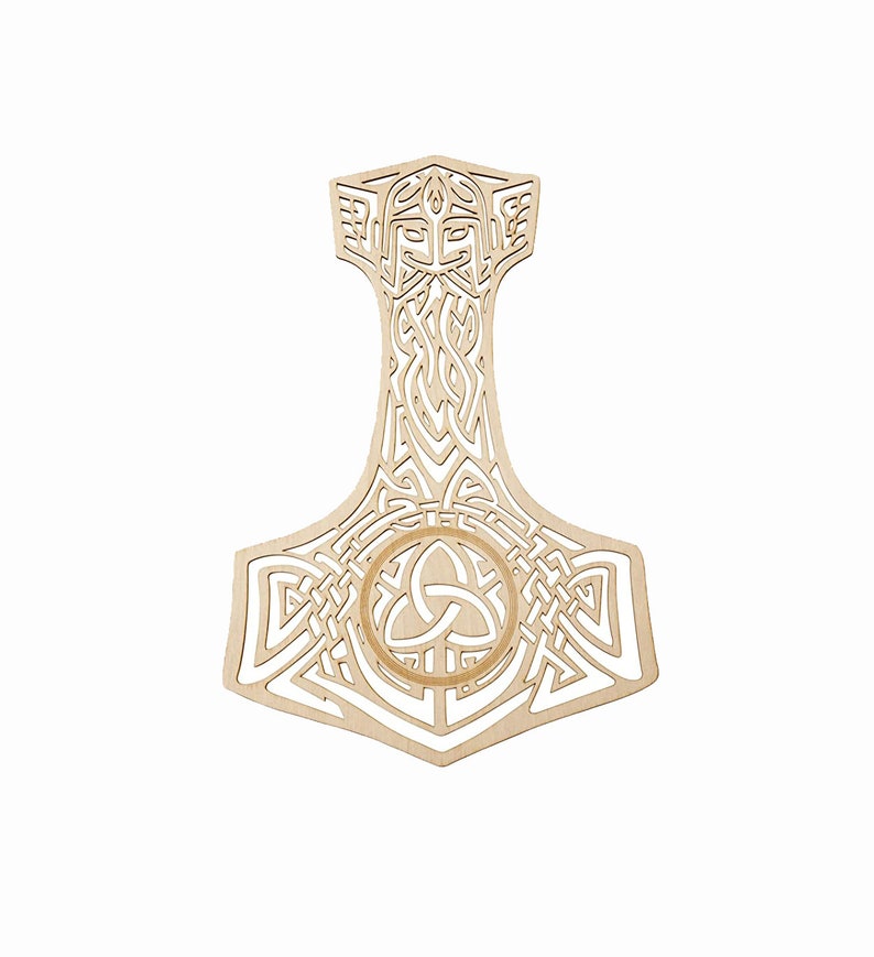 Enchanted Mjolnir - Magical Thor Hammer Laser Cut File - Sacred ...