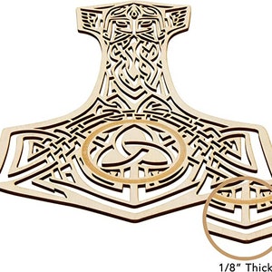 Enchanted Mjolnir - Magical Thor Hammer Laser Cut File - Sacred ...