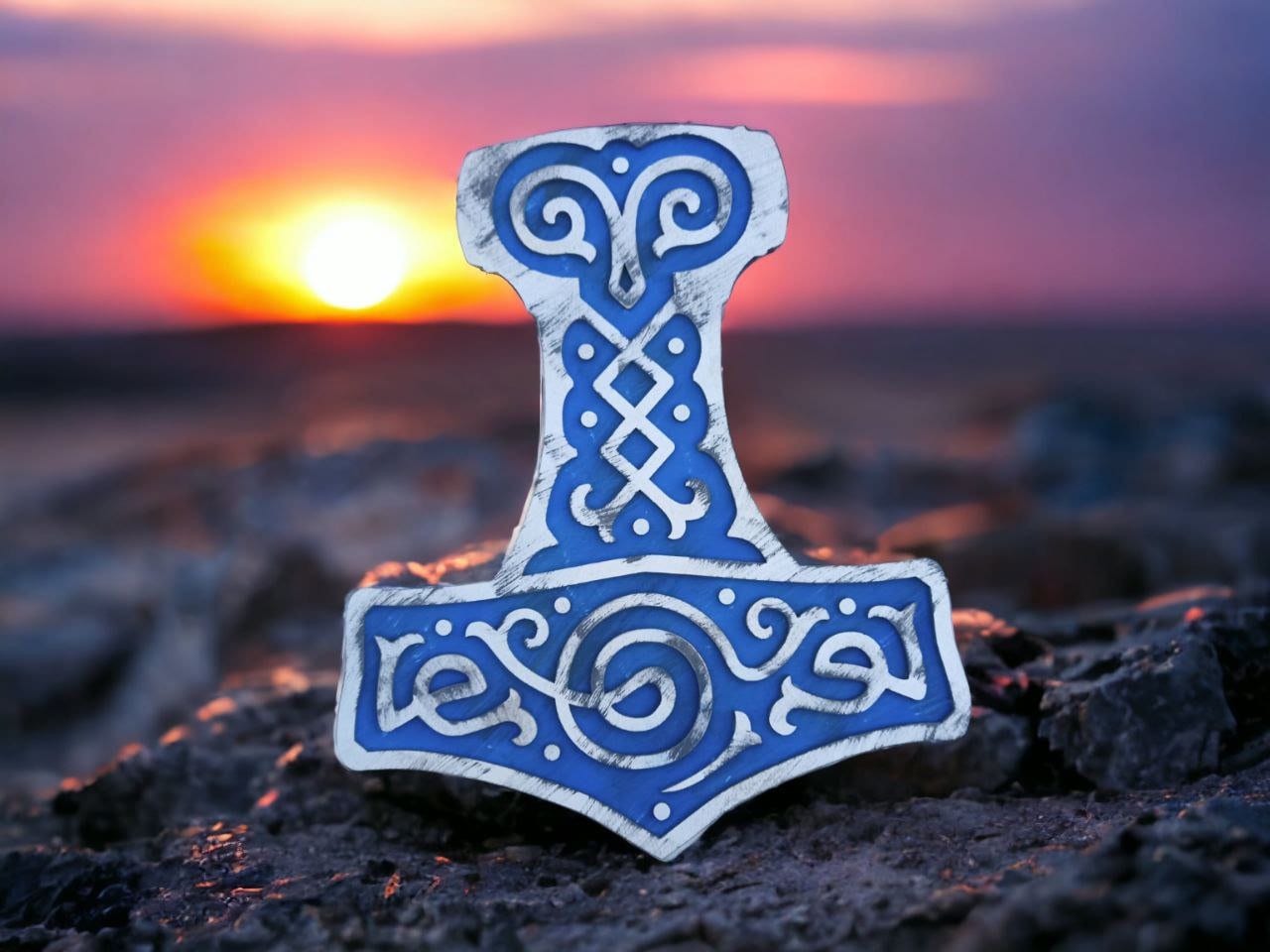 Enchanted Mjolnir - Magical Thor Hammer Laser Cut File - Sacred ...