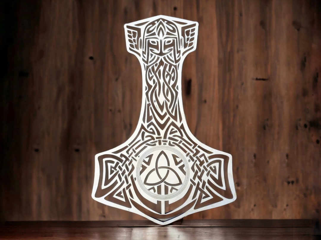 Enchanted Mjolnir - Magical Thor Hammer Laser Cut File - Sacred ...