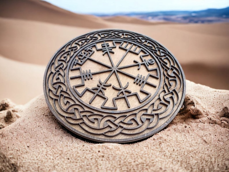 Viking Compass Wall Decor | Engraved Layered Home Art | Laser Cut SVG ...