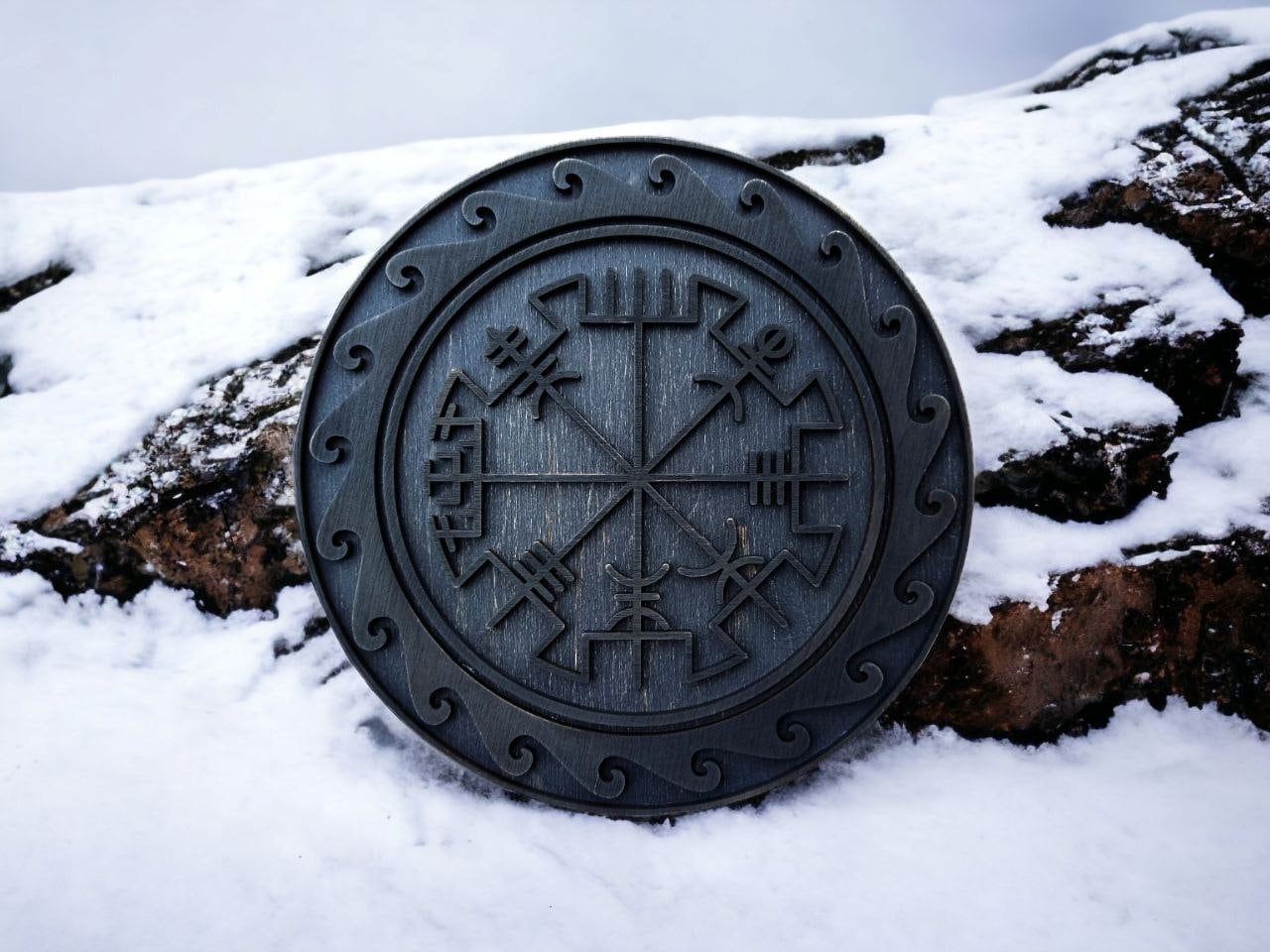 Viking Compass Svg Engraved Layered Home Art Laser Cut SVG Norse ...