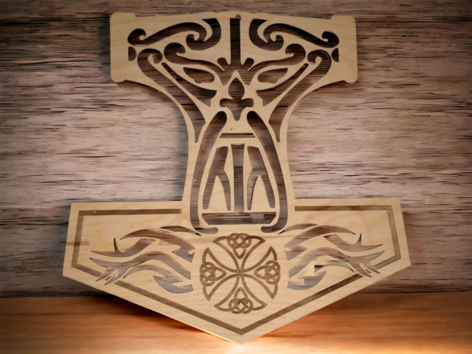 Viking Hammer SVG Enchanted Mjolnir Norse Mythology Digital Template ...