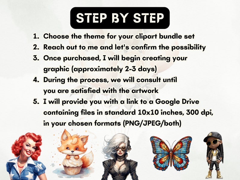 20 Custom Clipart Bundle Set PNG Transparent Background 300 DPI High ...