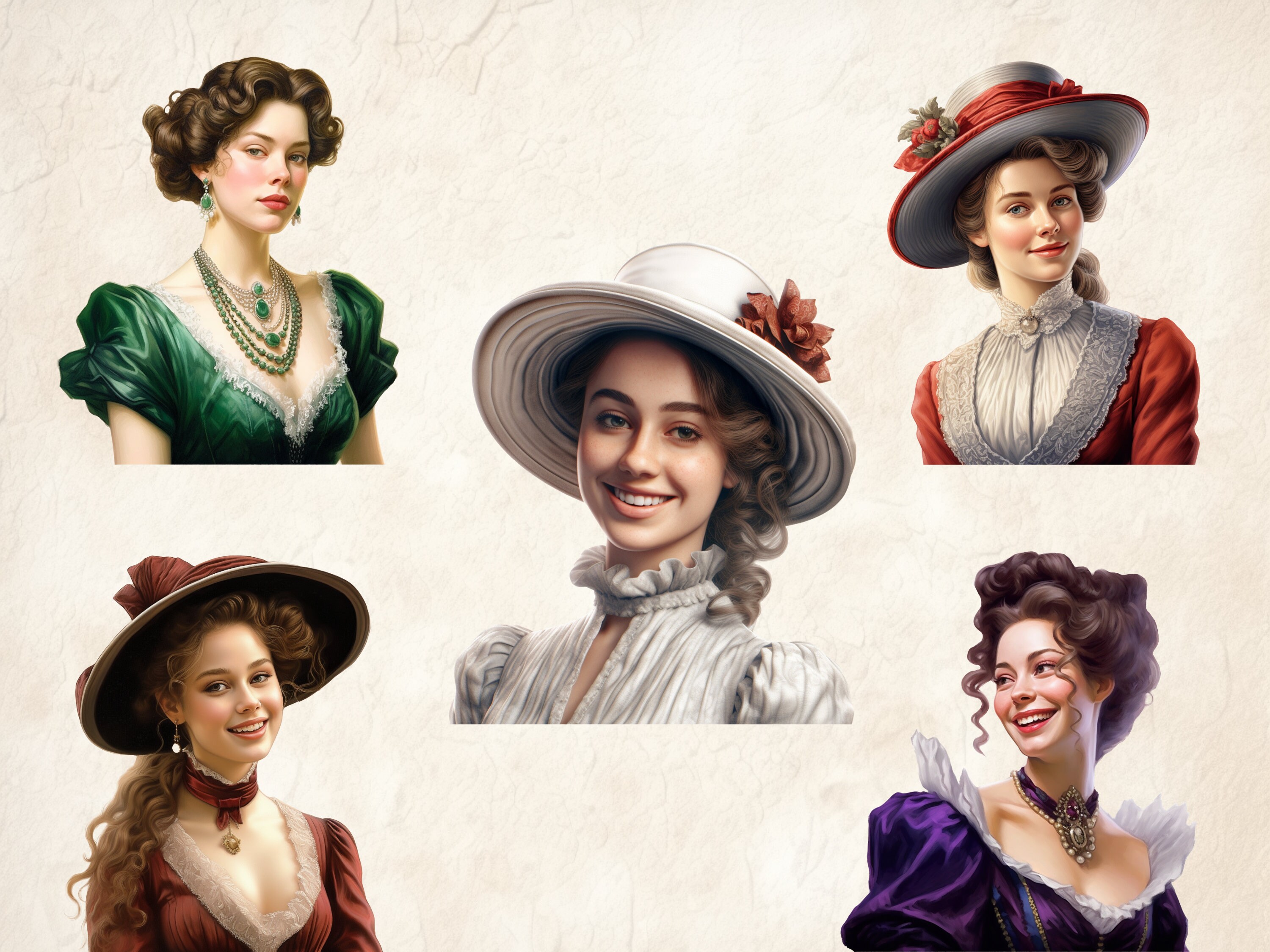 33 PNG Victorian Vintage Lady Watercolor Clipart, Vintage Lady ...