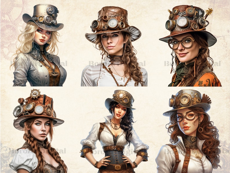 42 PNG Steampunk Ladies Clipart Steampunk PNG Steampunk - Etsy