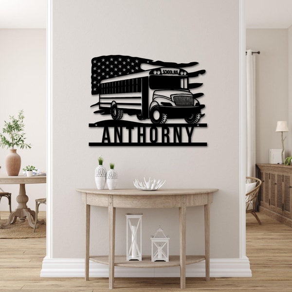 Metal School Bus Sign - Etsy