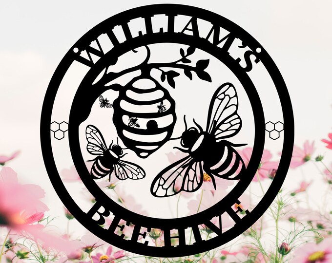Round Bee Wreath Sign Metal Wreath Sign Signs for Wreaths - Etsy