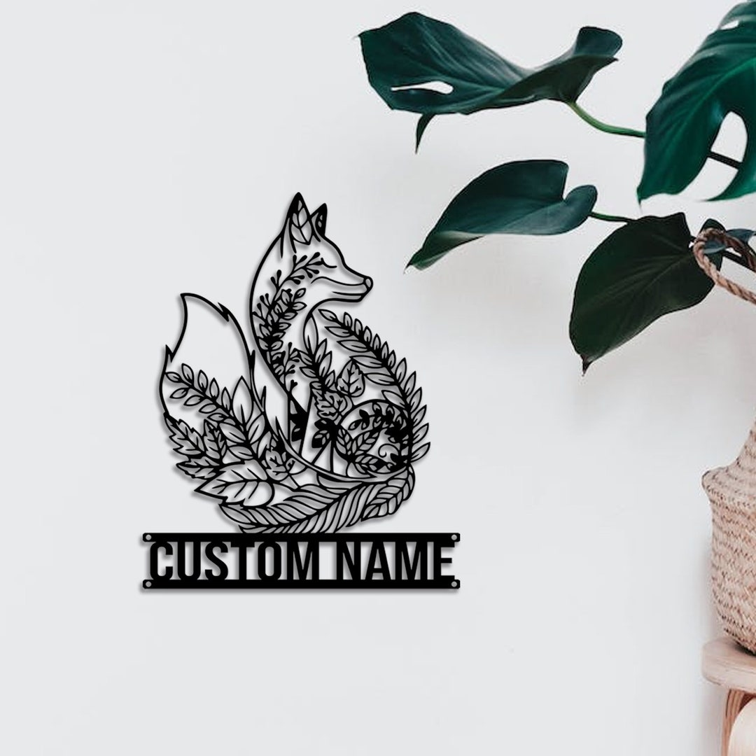 Custom Fox Metal Wall Art Metal Fox Art Fox Wall Décor Fox - Etsy